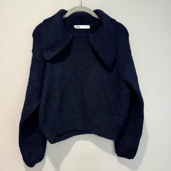 Zara | Sweaters | Zara Navy Blue Sweater | Poshmark
